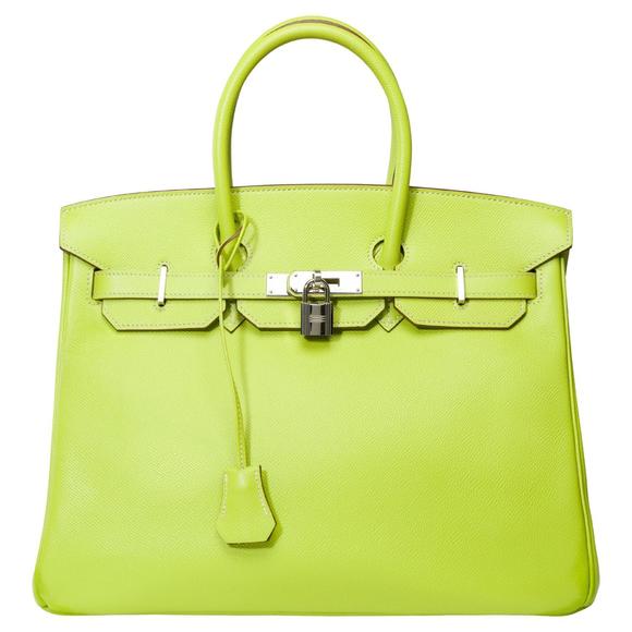 Hermes | Bags | Hermes Candy Limited Edition Birkin 35 Handbag In Kiwi ...